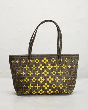 FWRD RENEW Fendi Zucca Flower-perforated Roll Tote
