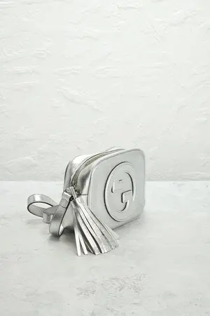 Gucci Sakai Be Green Blondie Shoulder Bag In Metallic - Silver