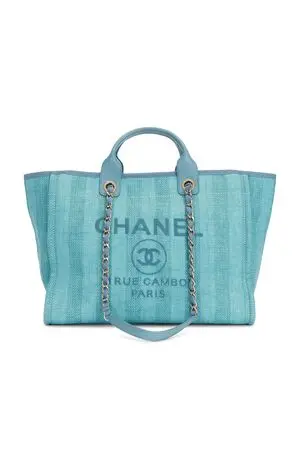 Chanel Chanel Medium Deauville Tote Bag In Blue Blue