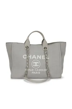 CHANEL Chanel Medium Deauville Tote Bag In Blue
