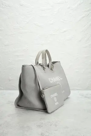 Chanel Medium Deauville Tote Bag - Gray