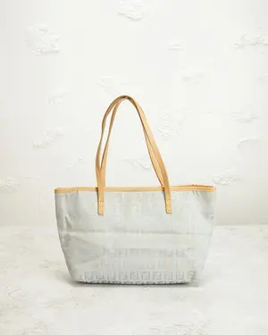 FWRD RENEW Fendi Zucchino Roll Tote Bag - Blue