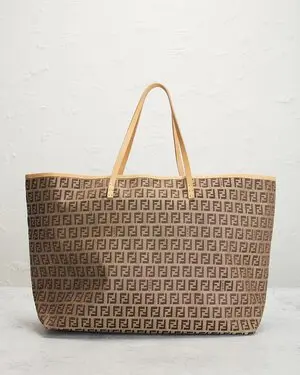 FWRD RENEW Fendi Zucchino Roll Tote Bag