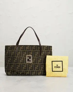 FWRD RENEW Fendi Zucca Tote Bag - Brown