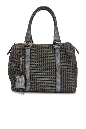 Fendi Bauletto Boston Bag In Grey - Gray