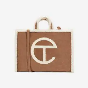 UGG X Telfar Large Shopper Sheepskin/suede Handbags - Chestnut