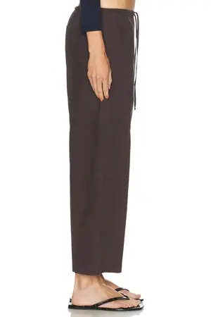 Donni. The Pop Drawstring Cargo Pant - Espresso