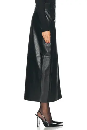 HOUSE OF DAGMAR Leather Wrap Skirt