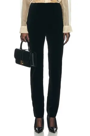 Khaite Ryden Velvet Pant - Black