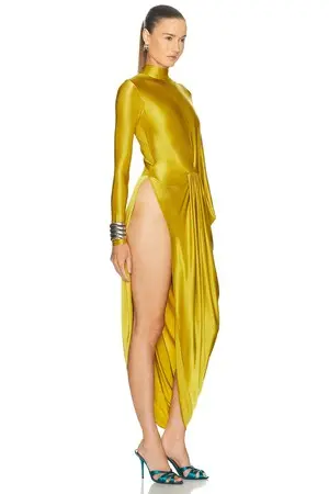 Burc Akyol Satin Vestale Dress