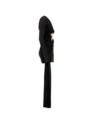 David Koma Star-cutout Ruched Mini Dress