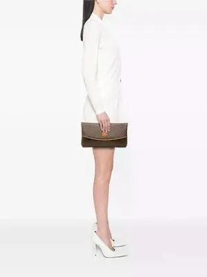 Celine 20th Century Macadam Coated Canvas Clutch Bag