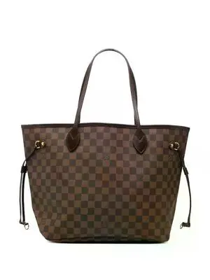 LOUIS VUITTON 2003-2009 Damier Ebene Neverfull Mm Tote Bag - Brown