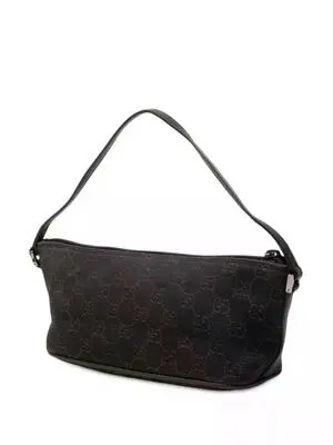 Gucci 2000-2015 Gg Denim Boat Shoulder Bag - Brown