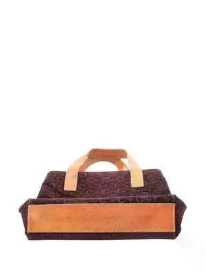 Celine 1990-2010 C Macadam Suede Handbag
