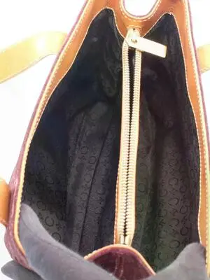 Celine 1990-2010 C Macadam Suede Handbag