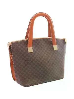 Celine 2000-2026 Macadam Coated Canvas Satchel