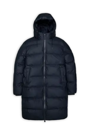 Rains Alta Longer Puffer Jacket - Navy