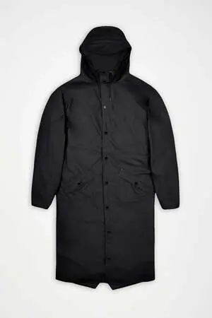 Rains Longer Jacket - Black