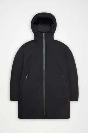 Rains Sarna Long Puffer Jacket - Black