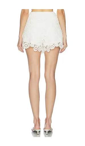 PatBO Gal Embroidery Short In White