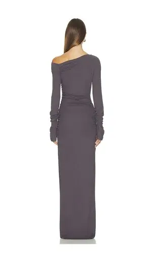 SNDYS. X Reyna Maxi Dress In Grey - Slate