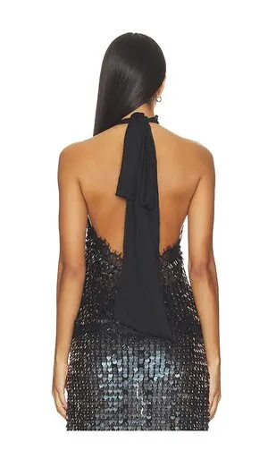 SIEDRES Darcy Sequin Embellished Lace Top