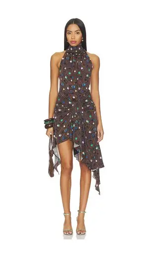 SIEDRES Toni Dress In Brown - Multi