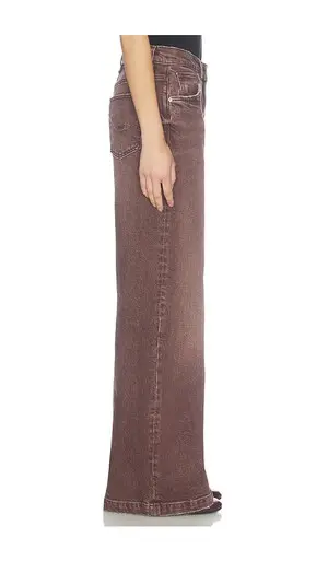Hudson Jeans Jodie Loose Wide Leg Jeans In Brown - Walnut