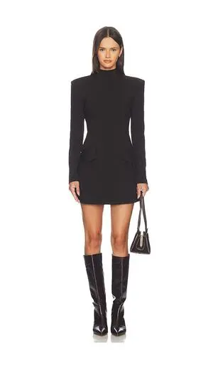 Bardot Lizet Long Sleeve Mini Dress In Chocolate
