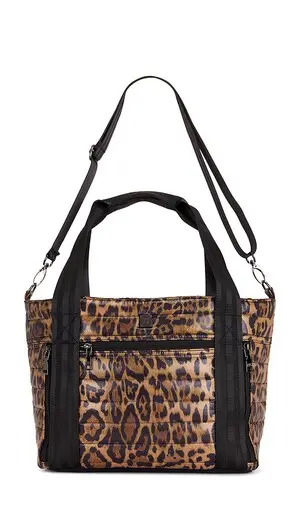 THINK ROYLN Jr. Jetset Wingman Crossbody Bag In Brown - Leopard