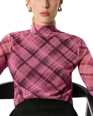 Whistles Printed Mesh Top
