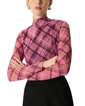 Whistles Printed Mesh Top