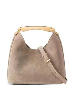 ELLEME Small Boomerang Suede Shoulder Bag - Neutrals