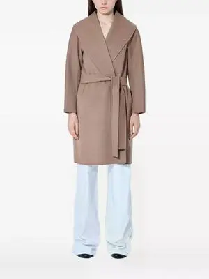 Max Mara Belted Wrap Coat - Neutrals