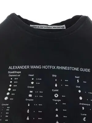 Alexander Wang Crystal-hotfix Graphic Fitted Tee