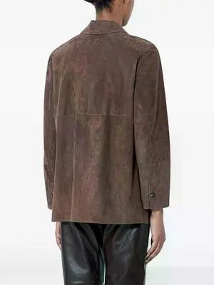 Max Mara Suede-finish Button-up Jacket