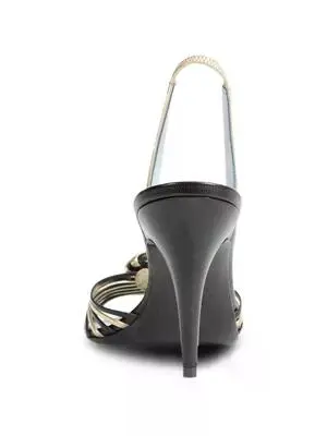 Valentino Garavani Coeur Royal Caged Sandals - Black