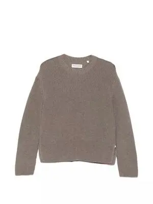 Marc O'polo Ribbed-knit Crew-neck Sweater - Brown