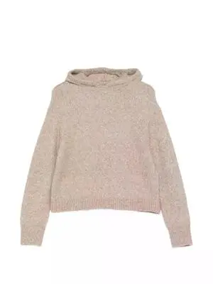 Marc O'polo Knitted Hooded Sweater - Brown