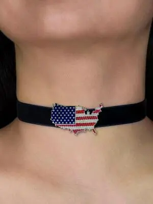 ASHNA MEHTA Ruby And Diamond Usa Flag Bag Charm