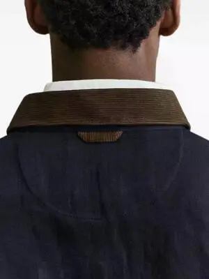 Gant Corduroy-collar Long-sleeve Polo Shirt