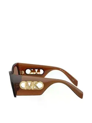 Michael Kors Logo-plaque Geometric-frame Sunglasses