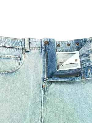 LOUIS VUITTON 2010s Logo-patch Denim Skirt