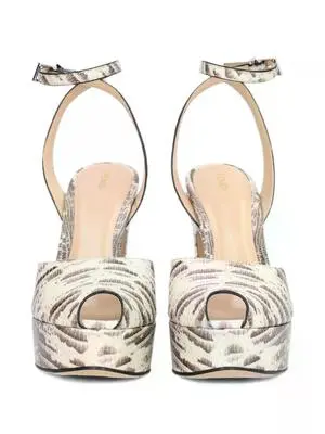 Fendi After 9 Lizard-effect Platform Sandals