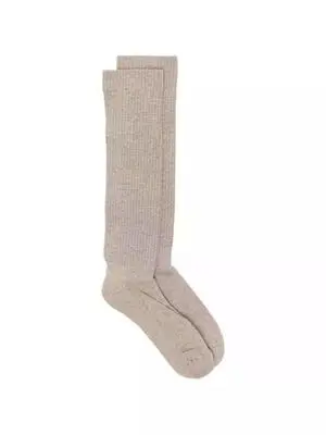 Rick Owens Pentagram Knee-high Socks - Neutrals
