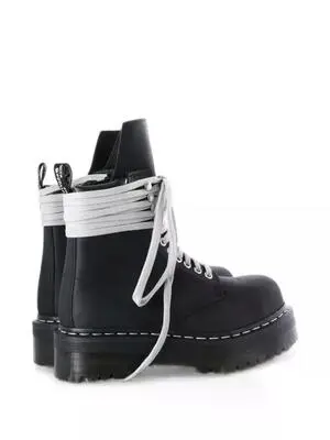 Rick Owens X Dr. Martens Quad Sole Steel Lace-up Platform Boots