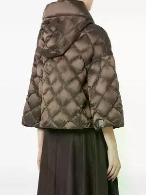 Max Mara Quilted Hooded Jacket - Brown