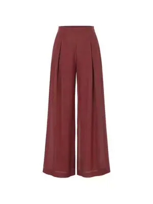 KAOS Pleated Palazzo Pants - Red