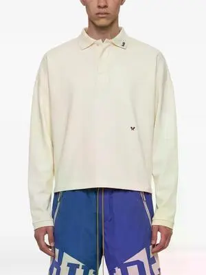 Rhude Logo-embroidered Long-sleeve Polo Shirt
